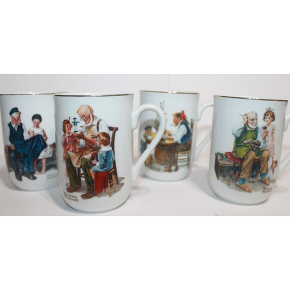 Norman Rockwell | Dining | 982 Authentic Norman Rockwell Museum 4pc Mug ...